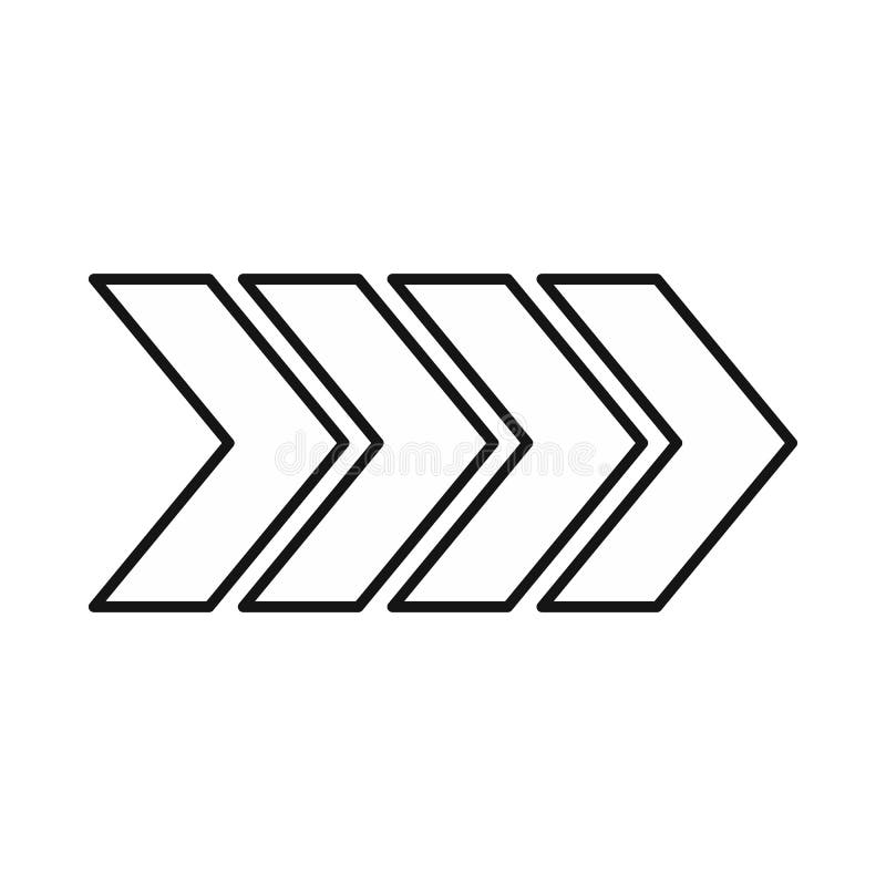 Left Modern Arrow Icon, Outline Style Stock Vector - Illustration of ...