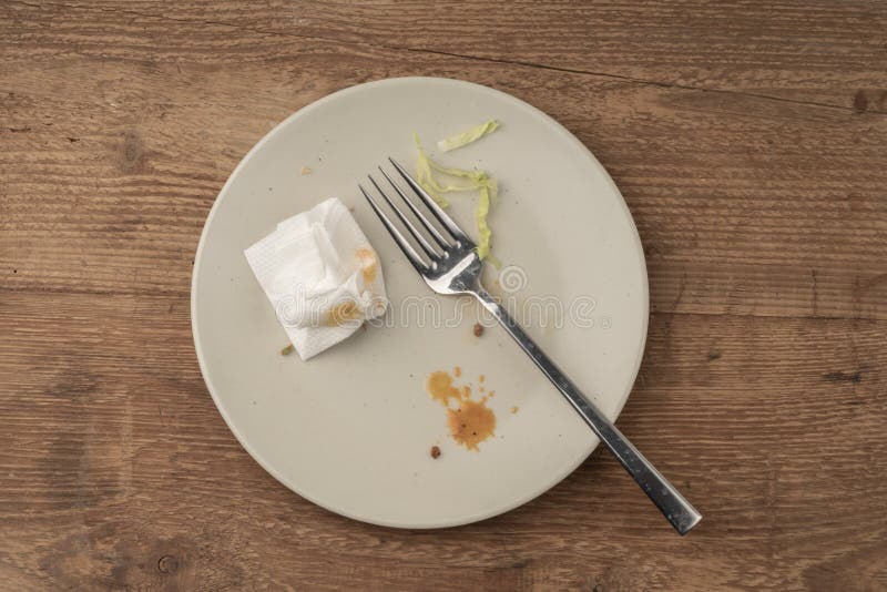 Left Overs of a Dinner on Table Stock Image - Image of left, crumbs ...