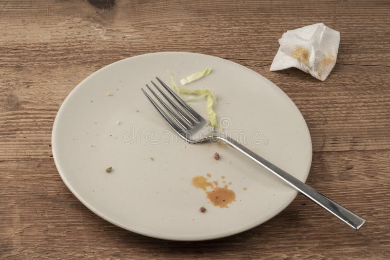 Left Overs of a Dinner on Table Stock Image - Image of mess, restaurant ...