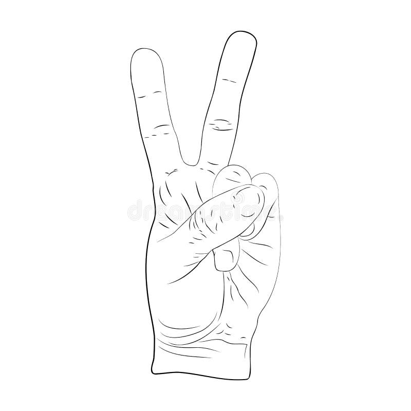 Two Fingers Face Stock Illustrations – 539 Two Fingers Face Stock ...