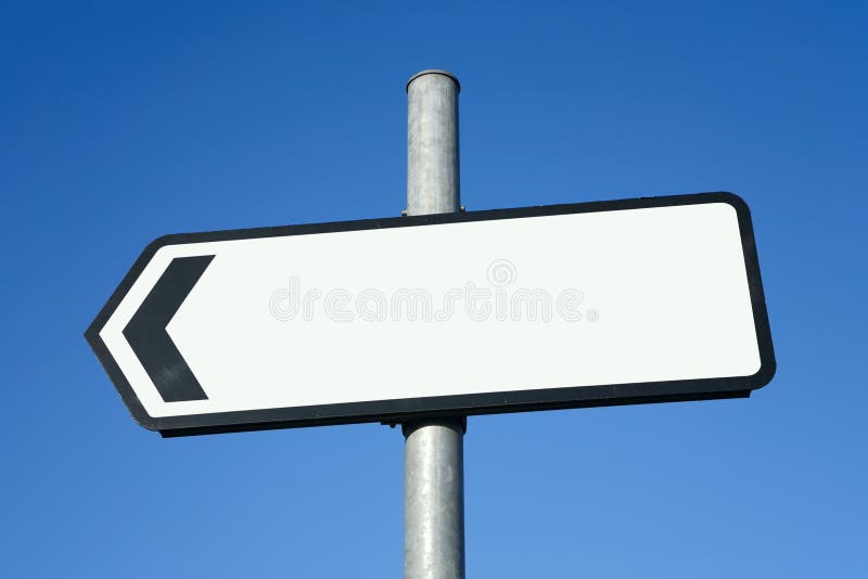 Left Pointing Direction Sign. Stock Photo - Image of signpost, road ...