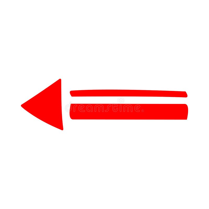 Icon Red Arrow Direction on a White Background Stock Vector ...