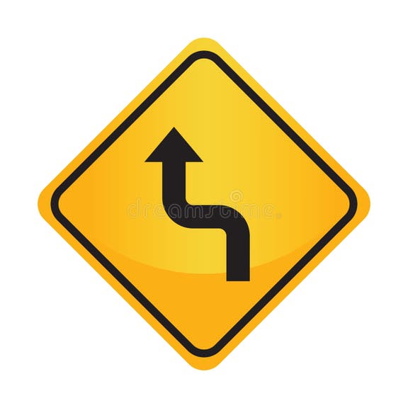 Left Reverse Turn Sign. Vector Illustration Decorative Design Stock ...