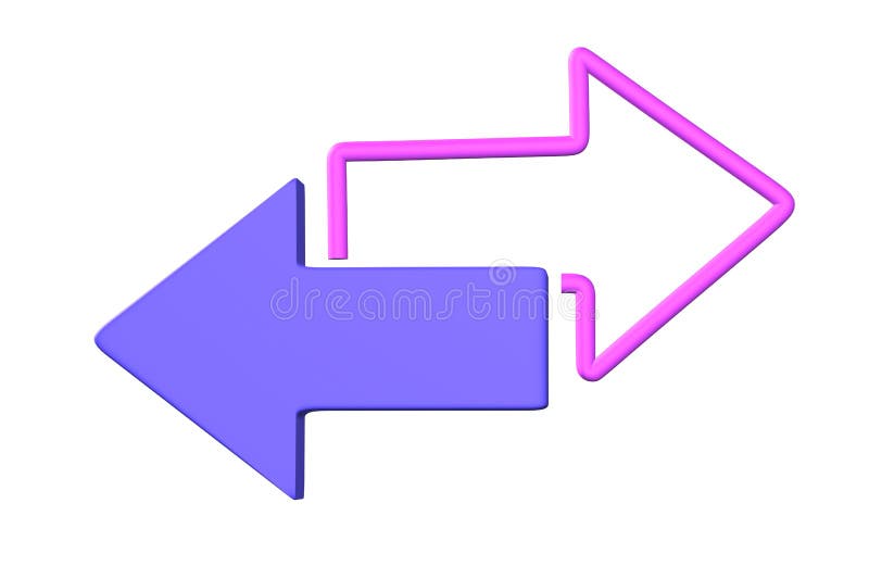 Left and Right Arrow 3d Icon Illustration Stock Image - Illustration of ...