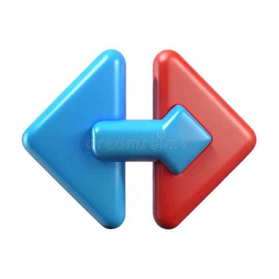 Left and Right Arrow 3D Icon Pointer. Realistic 3d Design on Back Arrow ...