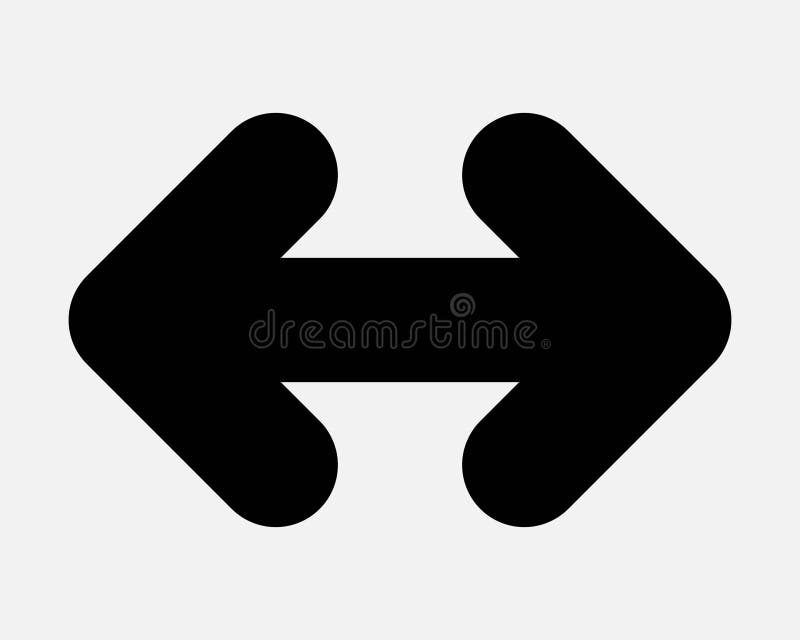 Left Right Arrow Icon Two Arrows Directions Pointer Point Decision Road ...