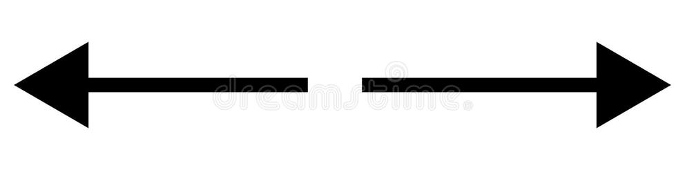 Left and Right Arrow, Pointer, Cursor in Opposite Direction. Intersection, Navigation, Forward ...