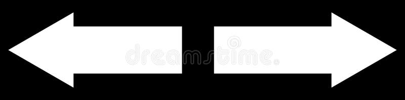 Left and Right Arrow, Pointer, Cursor in Opposite Direction. Intersection, Navigation, Forward ...