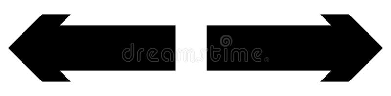 Left And Right Arrow Pointer Cursor In Opposite Direction Intersection Navigation Forward