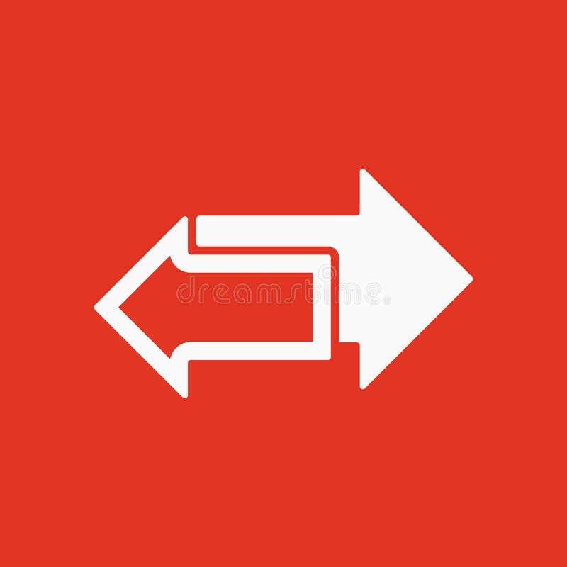 The Left and Right Arrows Icon. Arrows Symbol Stock Vector ...