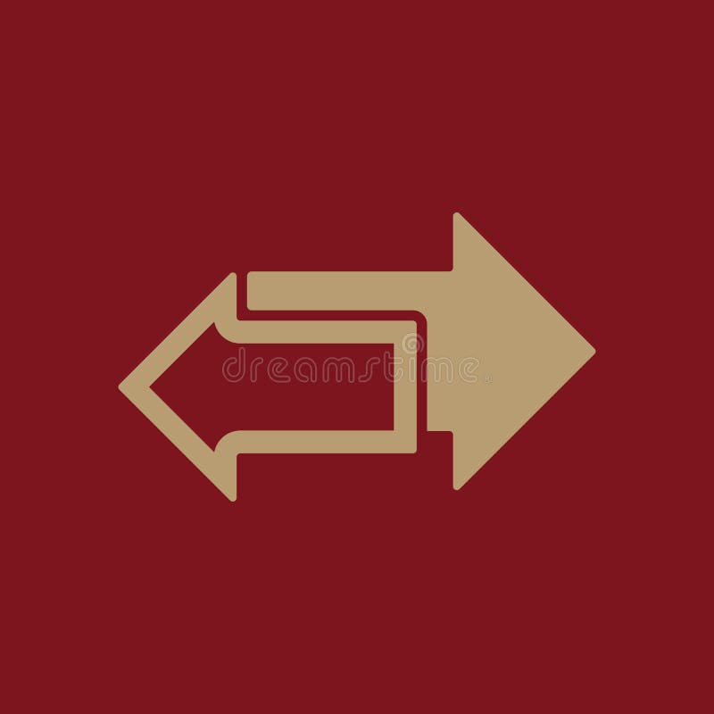 The Left and Right Arrows Icon. Arrows Symbol Stock Vector ...