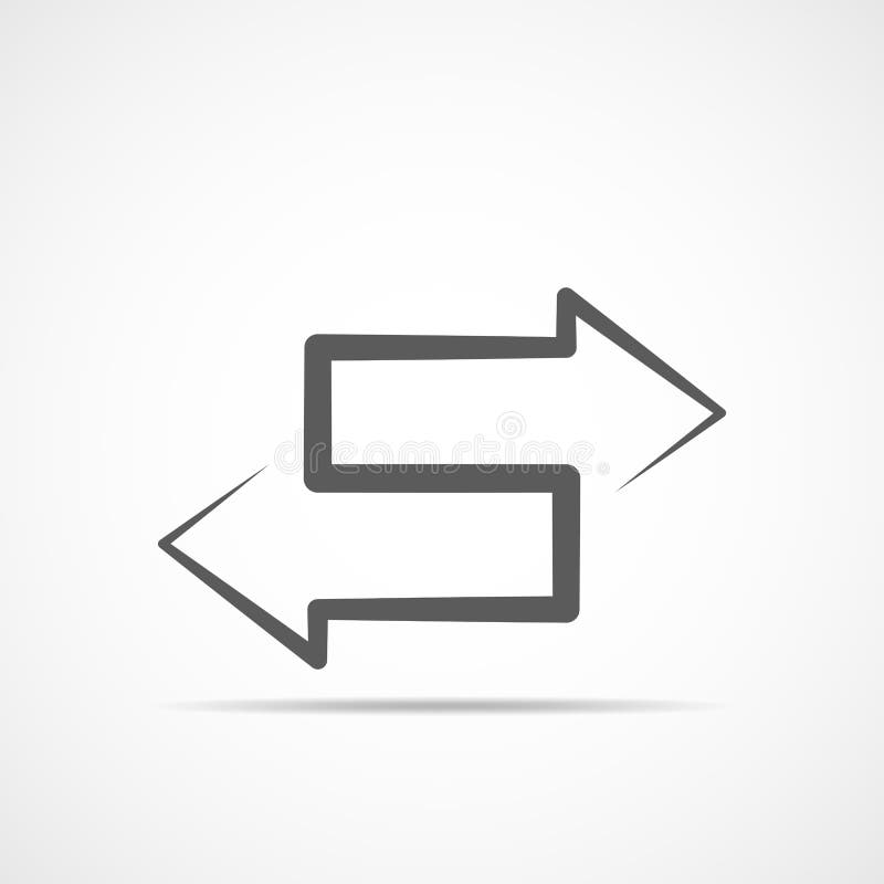 Linear Arrows Icon. Vector Illustration Stock Illustration ...