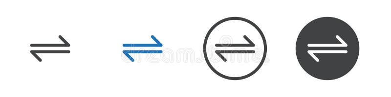 Left and Right Arrows Icon Vector Logo Outline Stock Vector ...