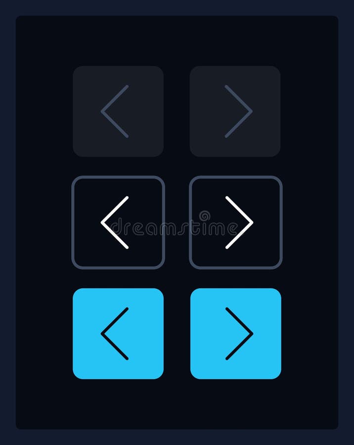 Left and Right Arrows UI Elements Kit Stock Vector - Illustration of ...