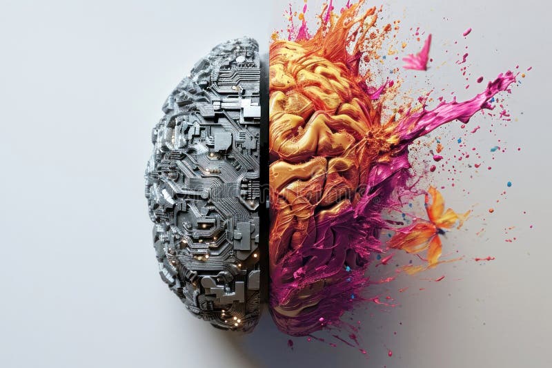 Left and Right Brain Concept with Colors and Science Stock Illustration ... Left and Right Brain Concept with Colors and Science Stock Illustration ...