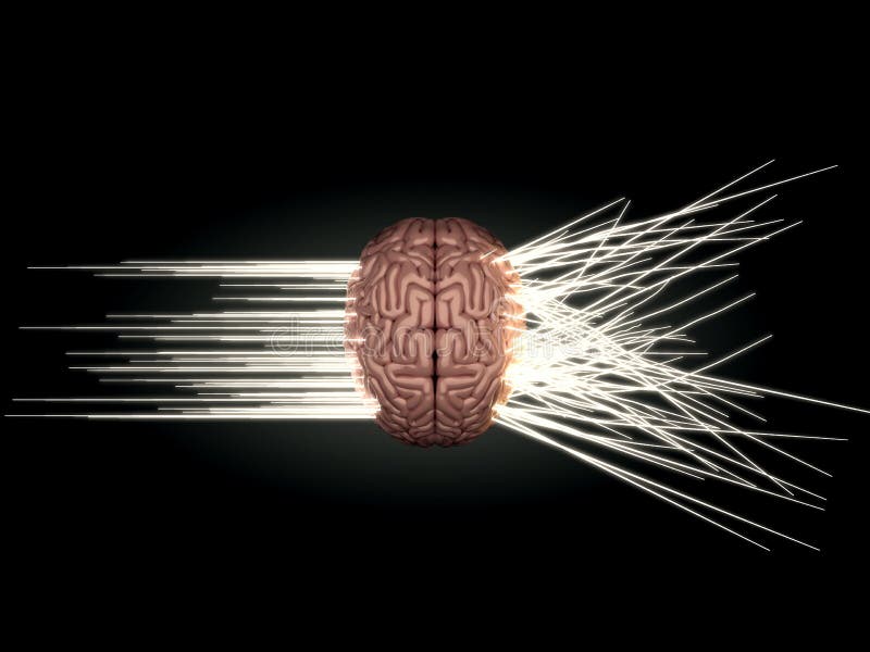 Left and Right Brain Light Trails Stock Illustration - Illustration of ...