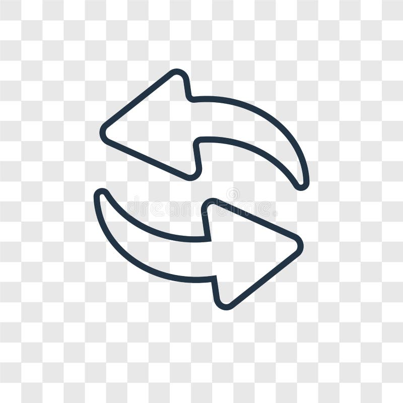 Swipe To Right Concept Vector Linear Icon Isolated on Transparent ...