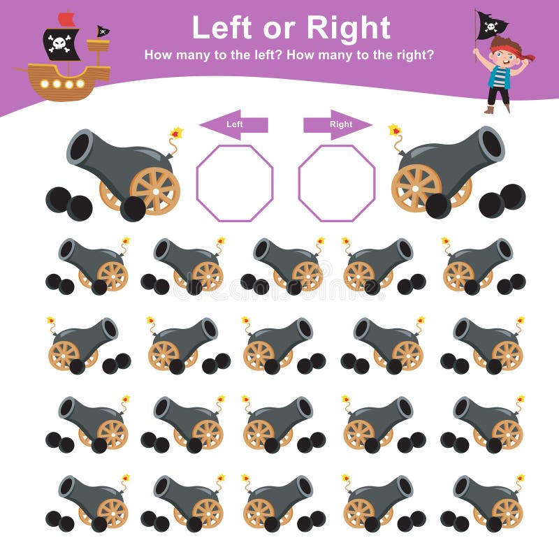 Learning about Numbers. Educational Printable Worksheet Stock Vector ...