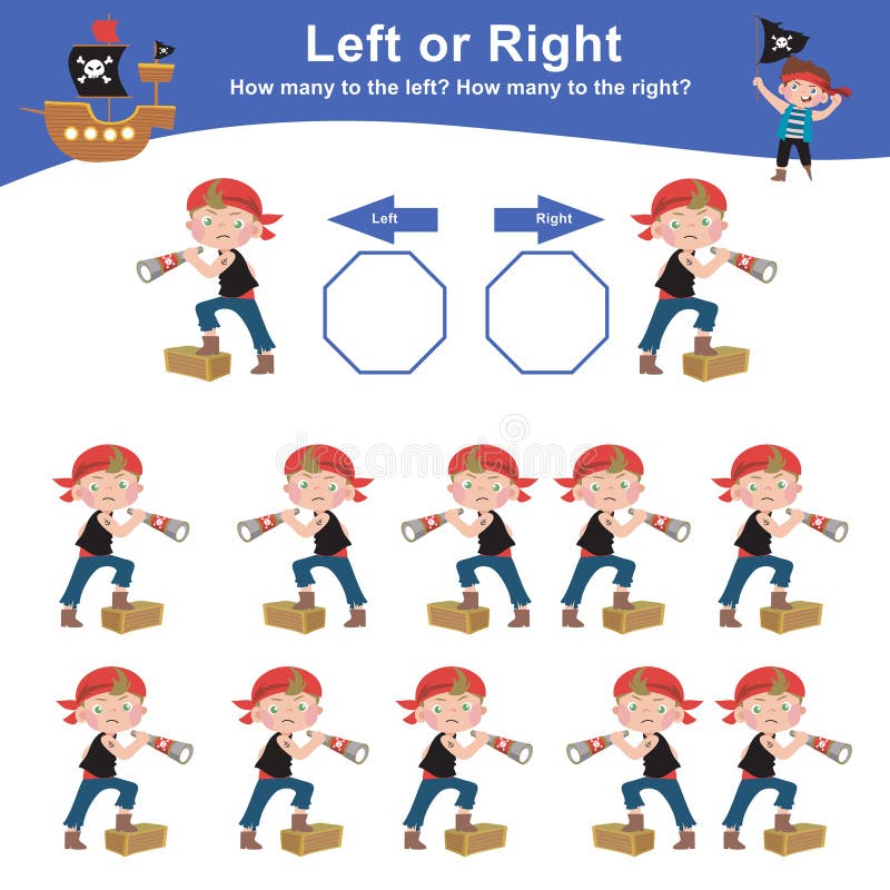 Learning about Numbers. Educational Printable Worksheet Stock Vector ...
