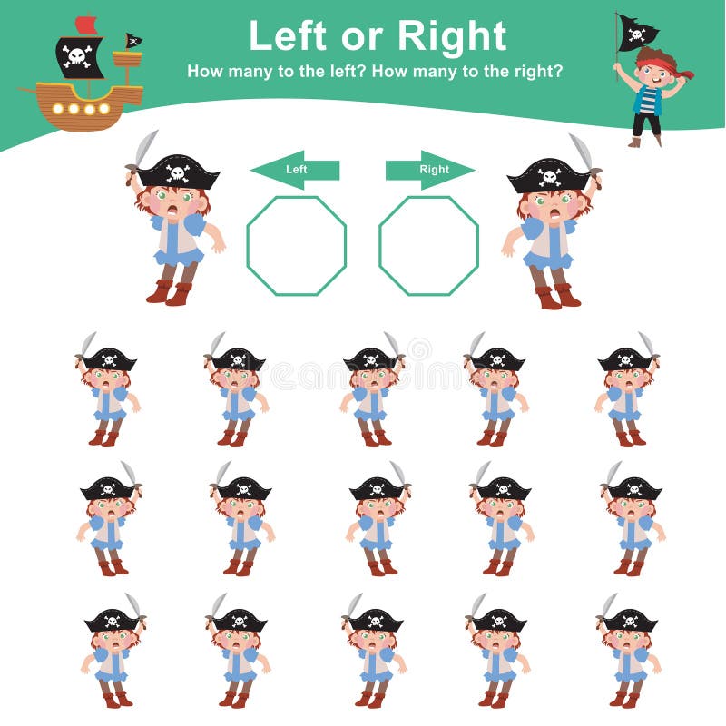 Learning about Numbers. Educational Printable Worksheet Stock Vector ...