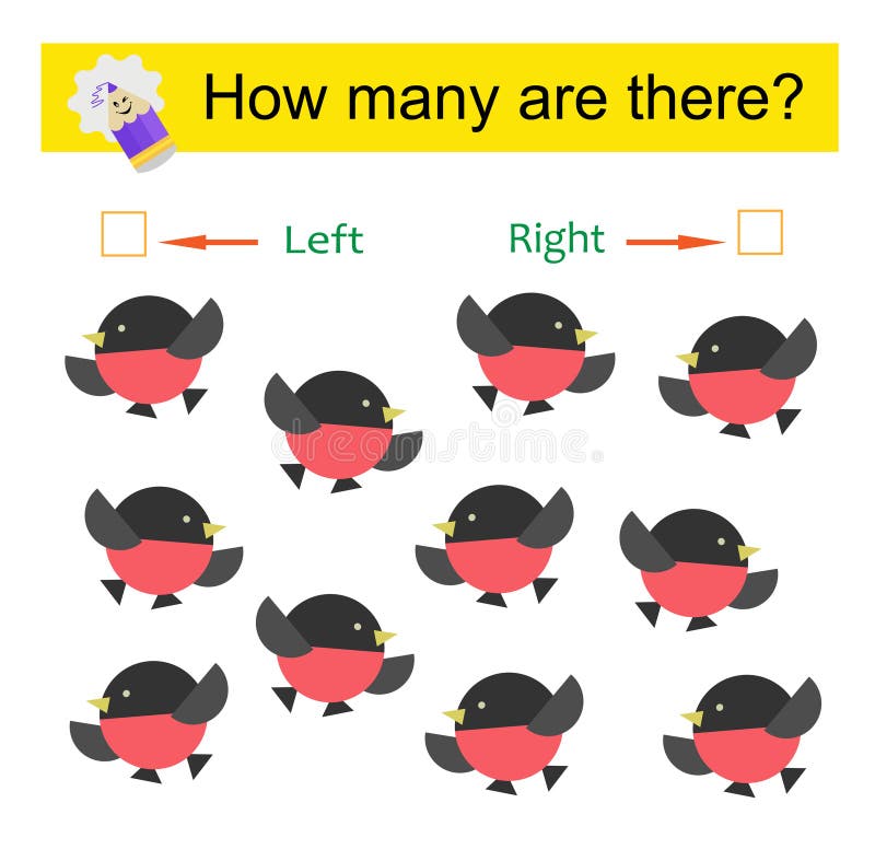 Left or Right. Educational Game for Kids Stock Vector - Illustration of ...