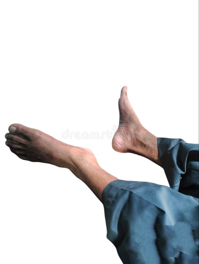 Left and Right Feet in a Lying Position Stock Photo - Image of adult ...