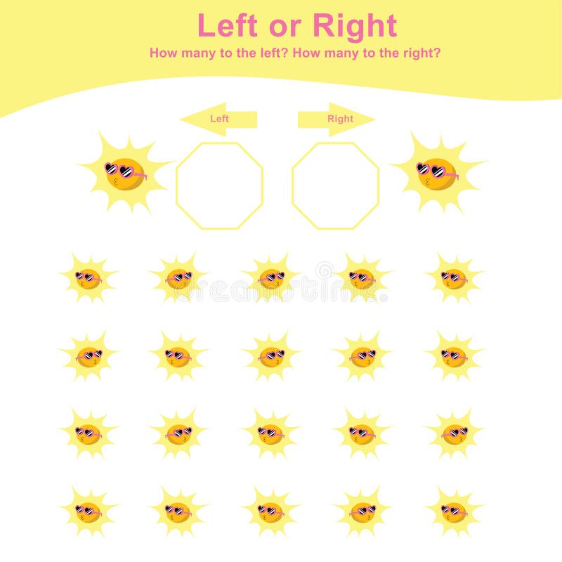 Left or Right Game for Preschool Children. Educational Printable Math ...