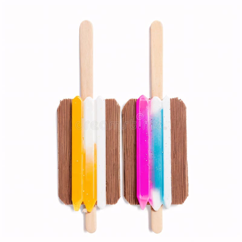 The Left and Right Hand are Holding Popsicle Sticks. Stock Illustration ...