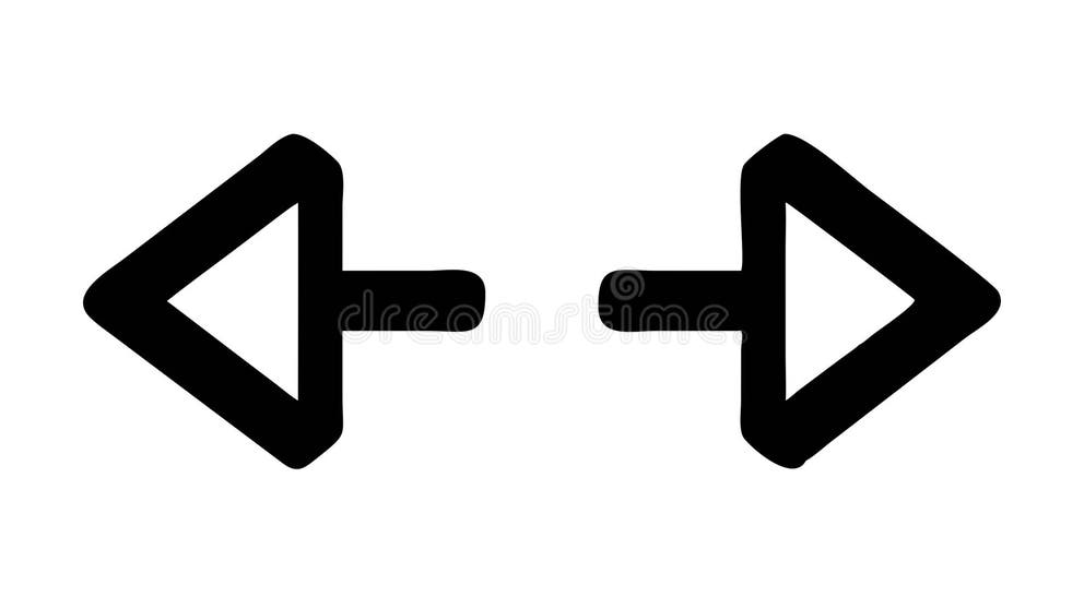 Left Right Horizontal Arrows Solid Icon for Direction, Vector Design ...