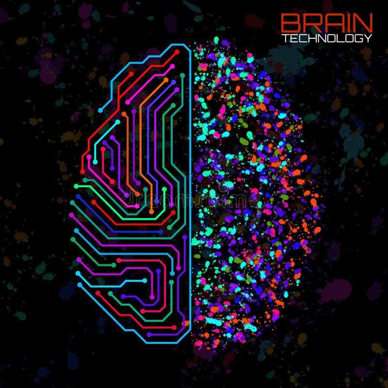 Left Right Human Brain Concept. Logic Part and Creative Part Stock ...