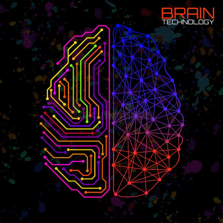 Left Right Human Brain Concept. Logic Part and Creative Part Stock ...