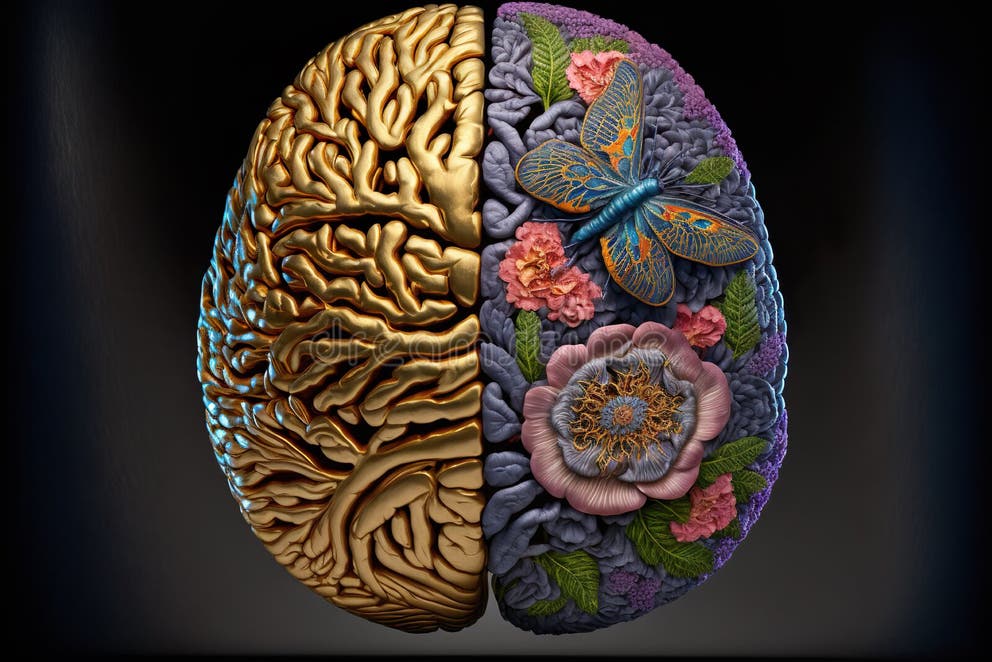 Left and Right Human Brain. the Right Creative Hemisphere and the Left ...