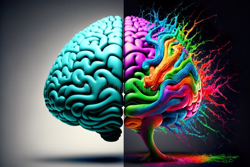 Left and Right Human Brain. the Right Creative Hemisphere and the Left ...