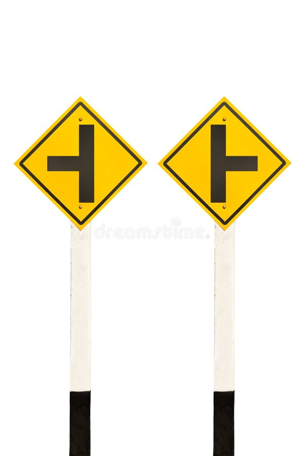 Left And Right Junction Road Signpost Stock Image - Image of post ...