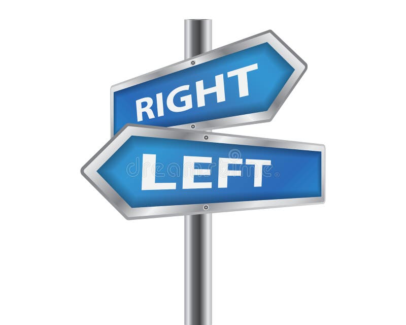 Left and Right Label stock illustration. Illustration of sign - 42474489