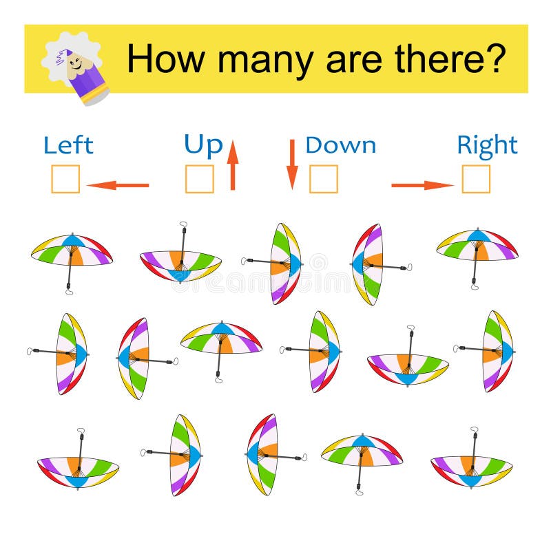 Left or Right. Logic Game for Kids Stock Vector - Illustration of ...