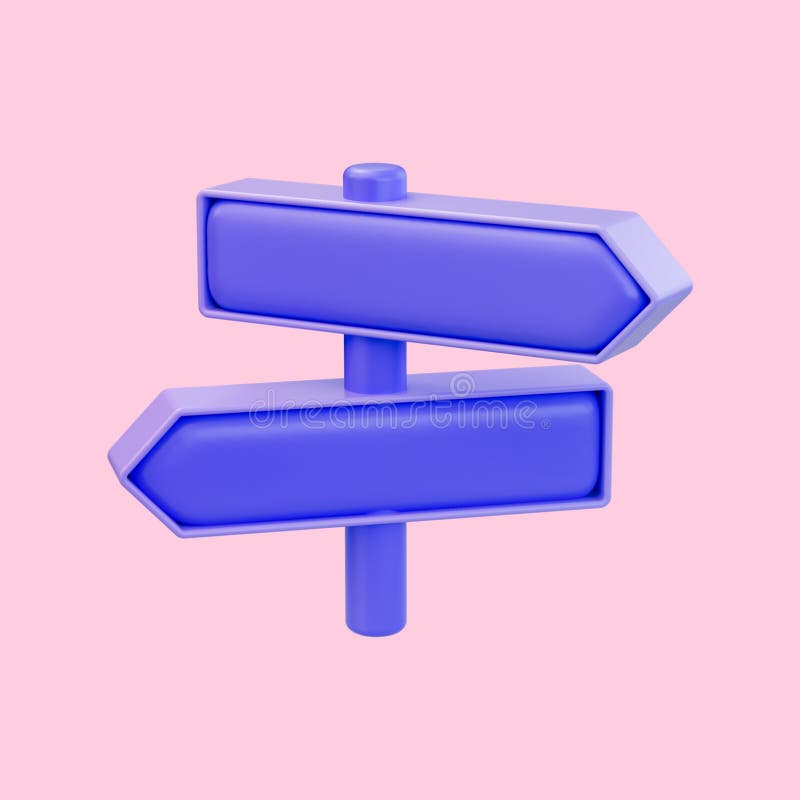 Left and Right Side Board Arrow Icon 3d Render Concept for Direction ...