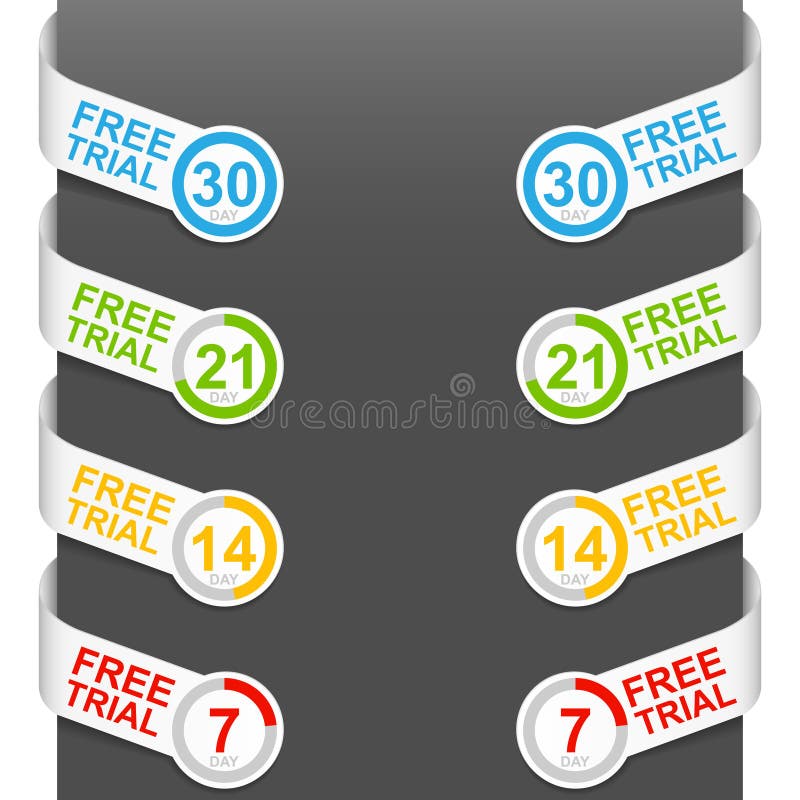 Free trial signs stock vector. Illustration of vector - 18912589