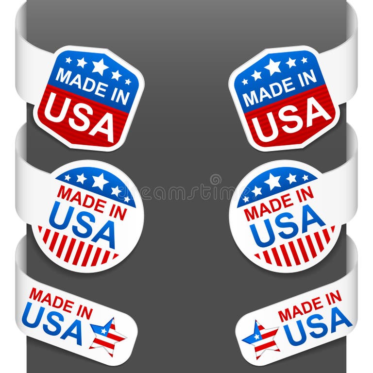 Left and Right Side Signs - Made in USA Stock Vector - Illustration of ...