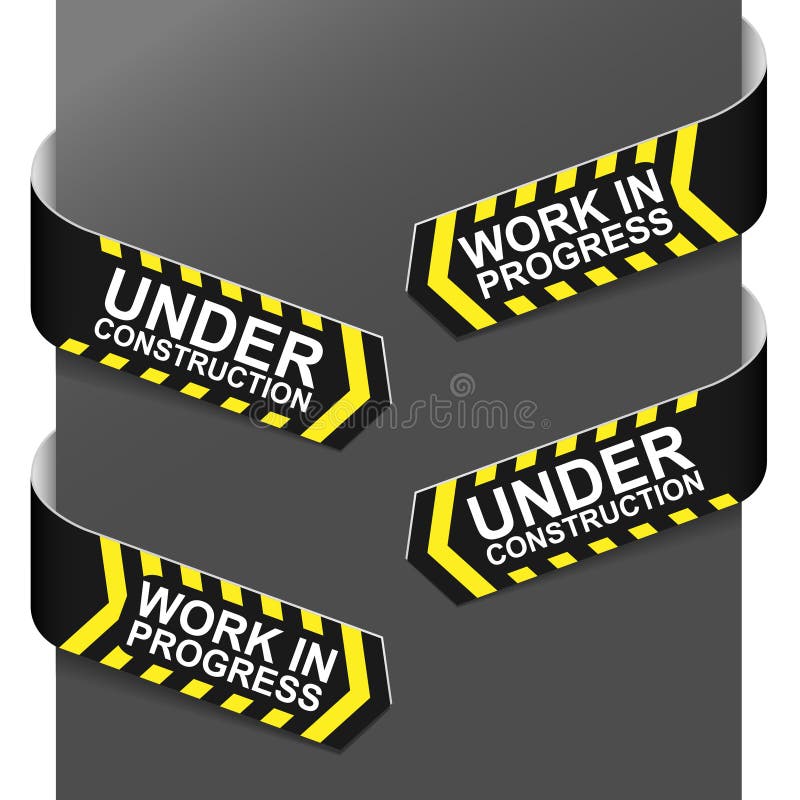 Left and Right Side Signs - Under Construction Stock Vector ...