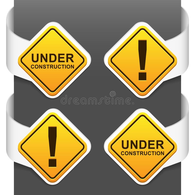 Left and Right Side Signs - Under Construction Stock Vector ...