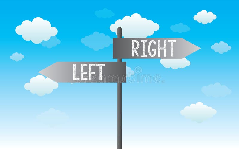 Left and right sign stock illustration. Illustration of planning - 84931230