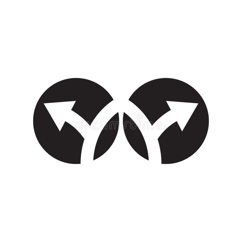 Left and Right Sign Symbol Logo Design Template Stock Vector ...