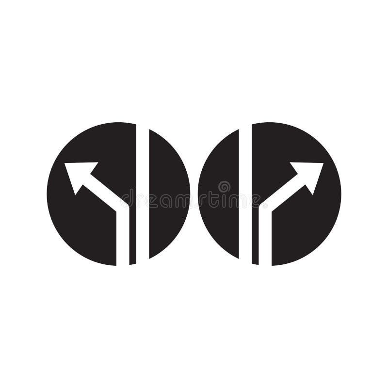Left and Right Sign Symbol Logo Design Template Stock Vector ...