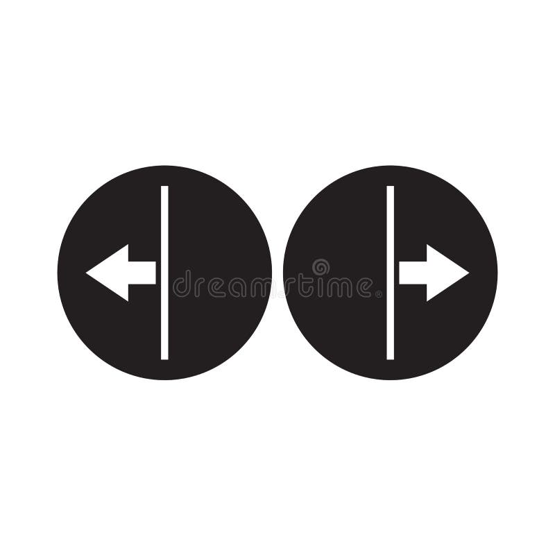 Left and Right Sign Symbol Logo Design Template Stock Vector ...