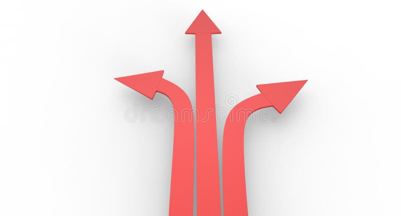 Left, Right or Straight Ahead? Stock Illustration - Illustration of ...