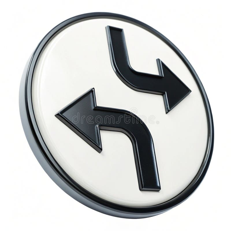 Left-right Switch Direction Curve Arrow Icon Stock Illustration ...