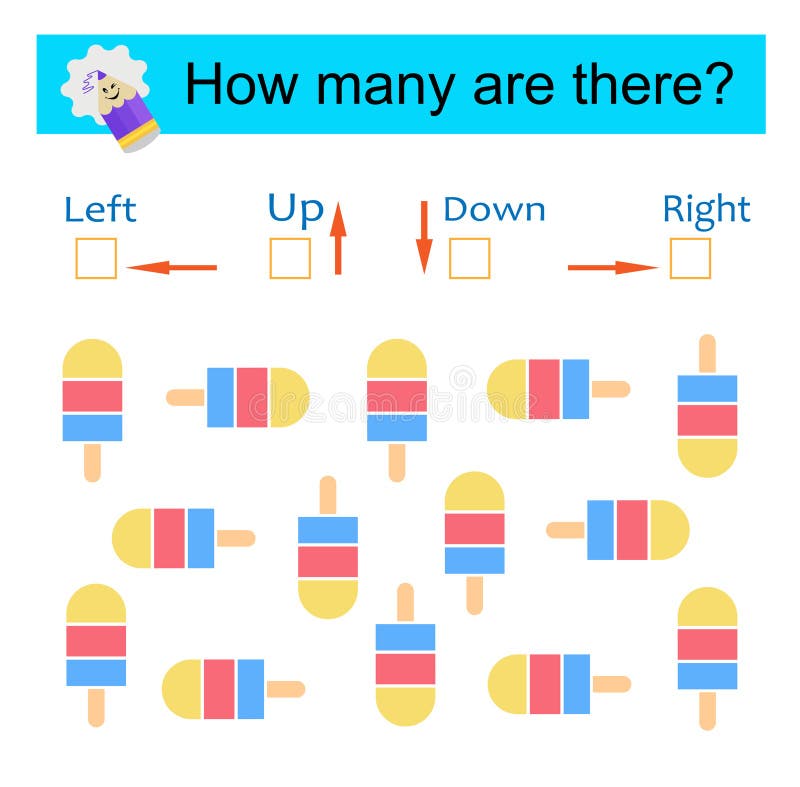 Left or Right. Up or Down. Logic Game for Kids Stock Vector ...