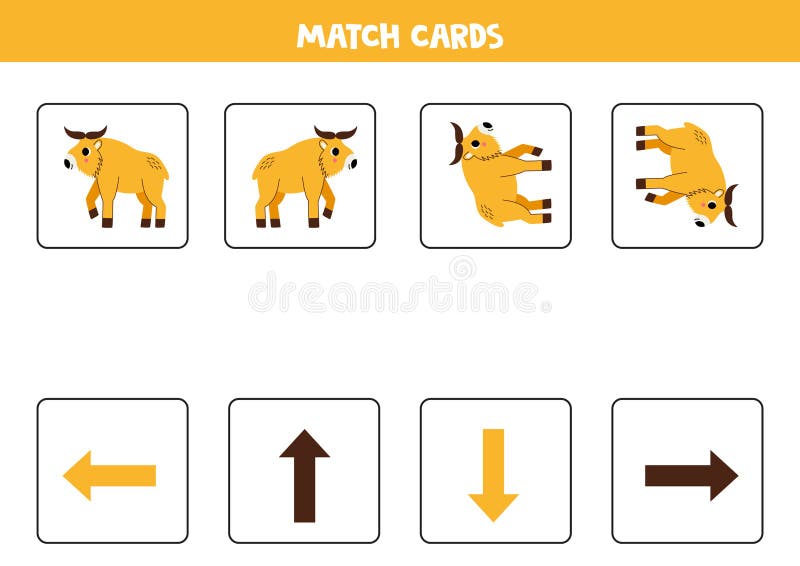 Left or Right. Spatial Orientation for Kids. Cute Cartoon Blue Narwhal ...