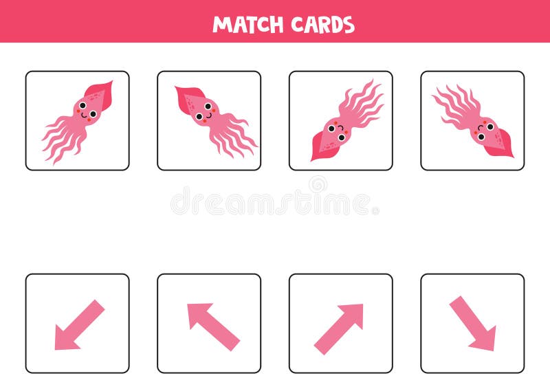 Left, Right, Up or Down. Spatial Orientation with Cute Pink Squid ...